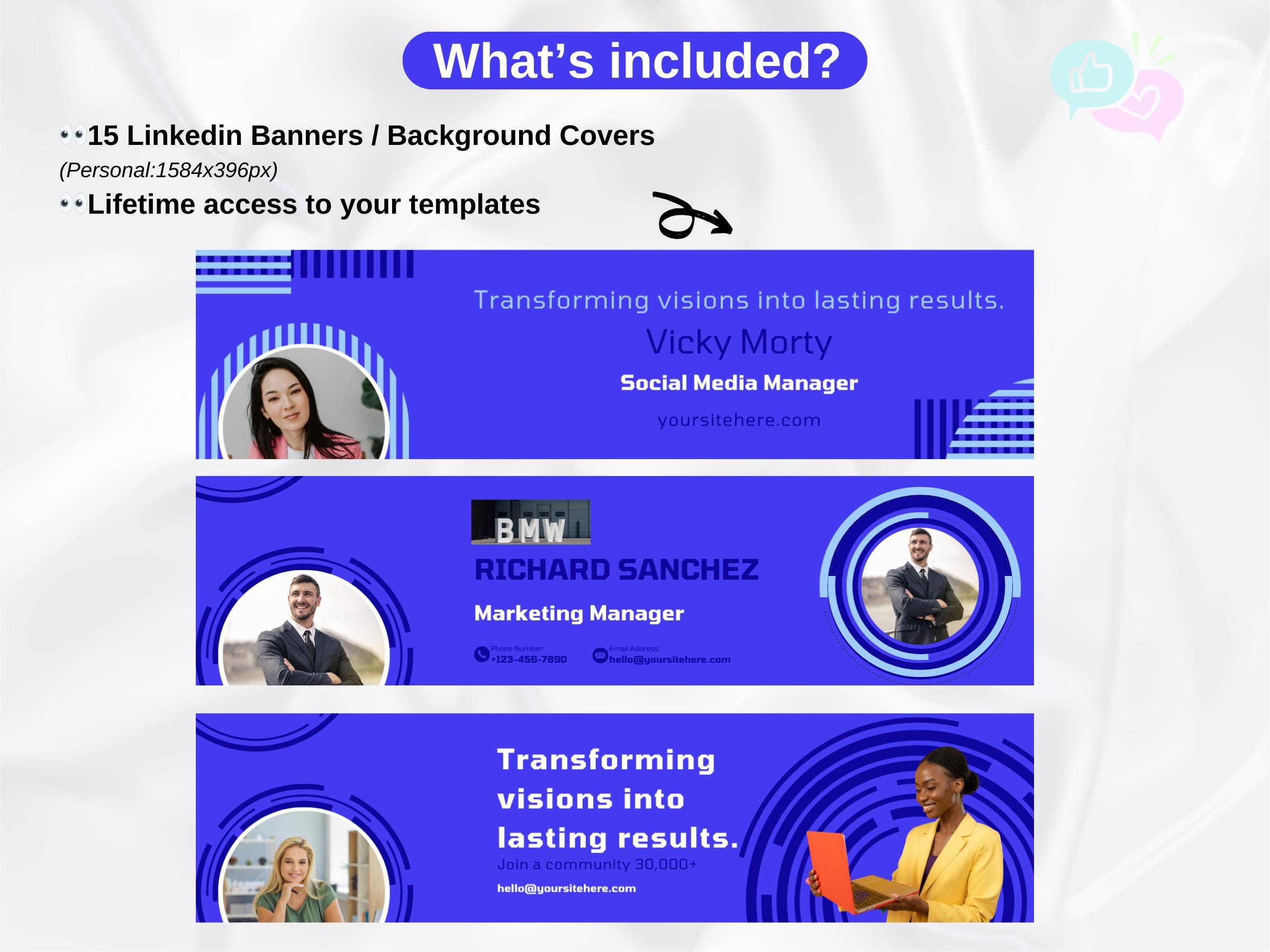Linkedin Banner Canva Templates. Professional Linkedin Background ...