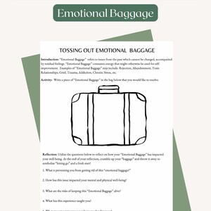 Emotional Baggage Interactive Activity - Etsy