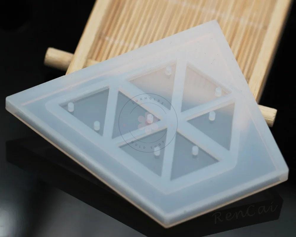 Triangle Silicone Mold Cabochon, Jewelry Pendant Resin Mold, Epoxy ...