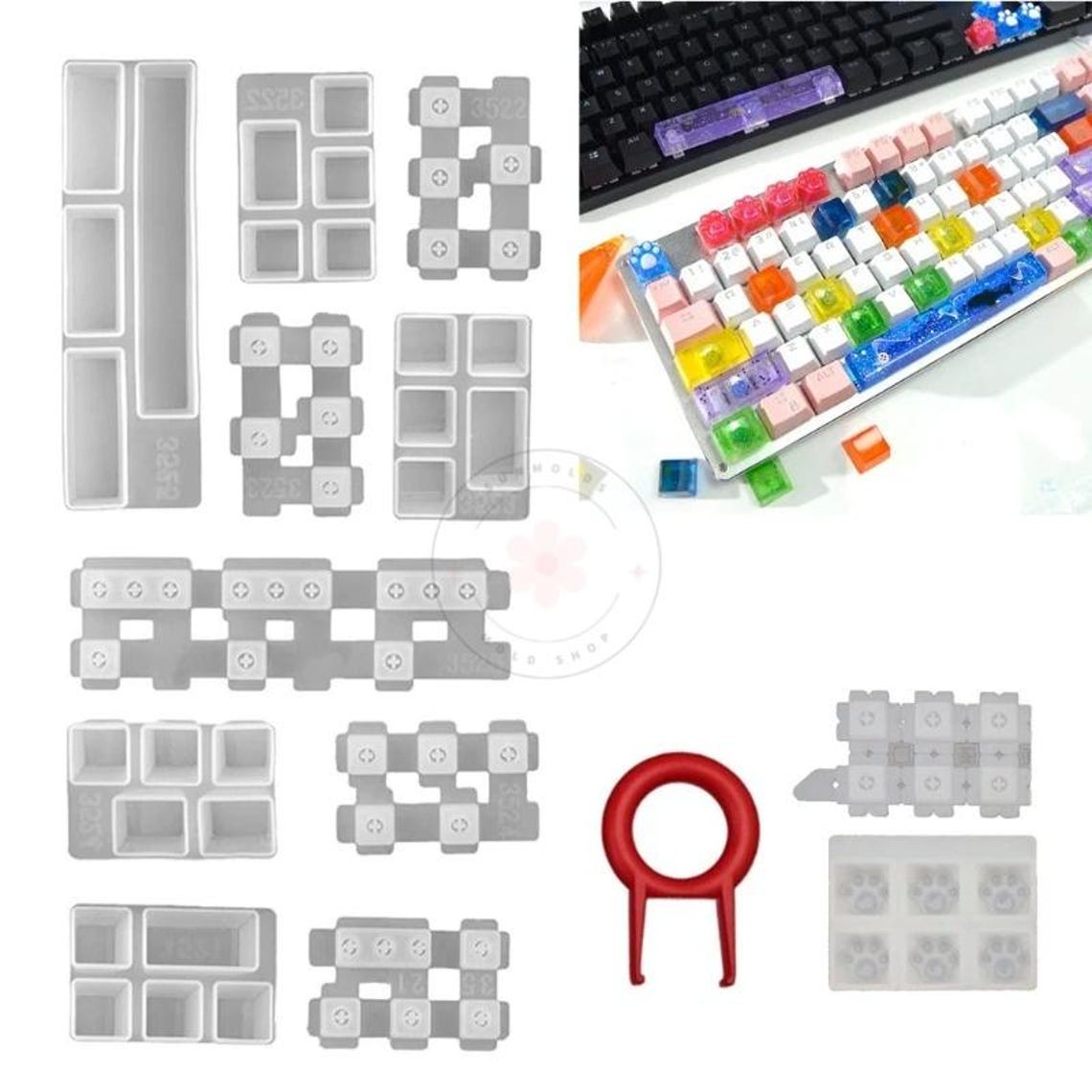 Resin Mold Mechanical Gaming Keyboard Pet Paw Keycaps, Computer PC ...