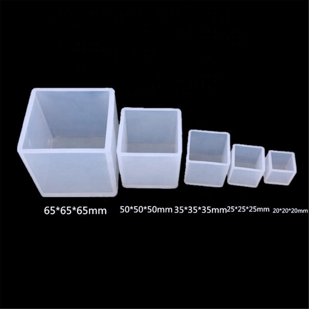 Square Resin Mold Cube Shape, Silicone Mold for DIY Crafts, Gypsum ...