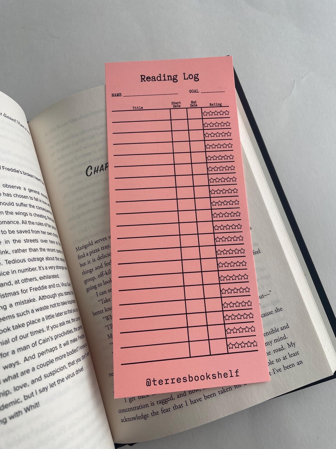 Book Club Reading Log Bookmarks: Retro Library Card Design - Etsy