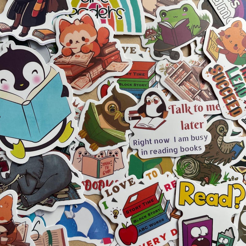 Bookish Stickers - Etsy