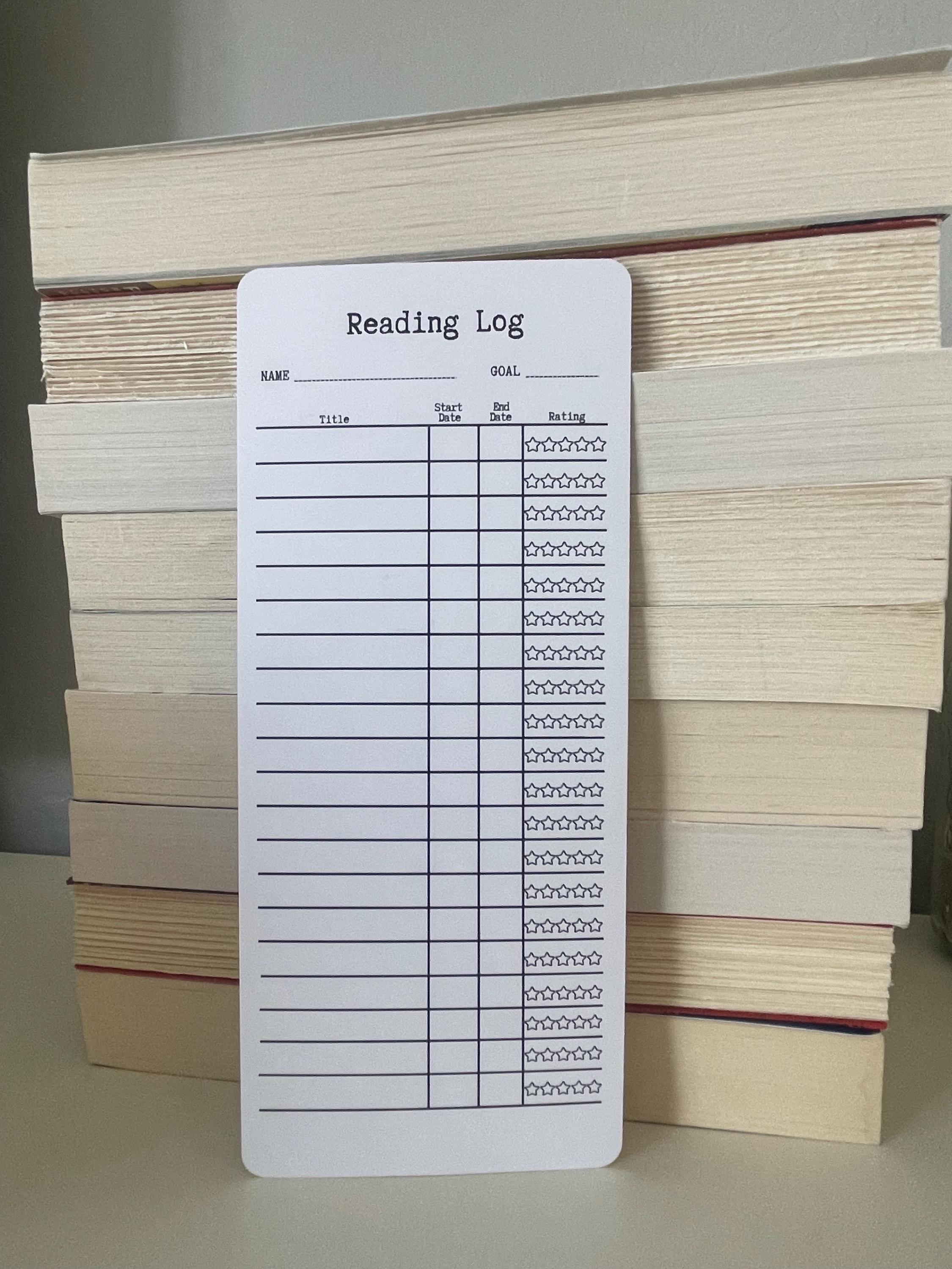 Reading List Tracker, Book Review Journal, Book Lover Gift, Vintage ...