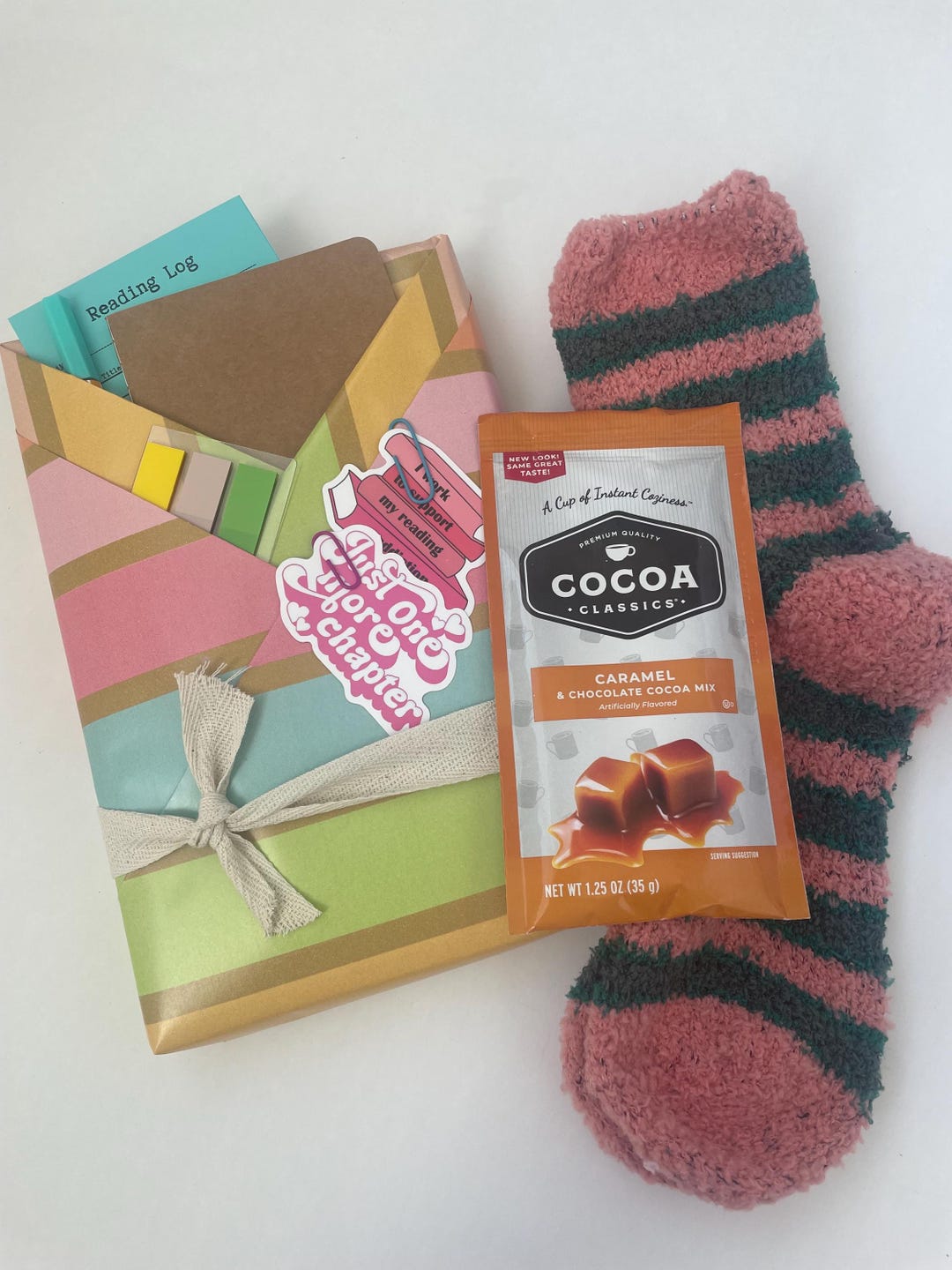 Book Lover Gift Set - Cozy Reading Kit With Socks, Hot Cocoa, Sticky ...