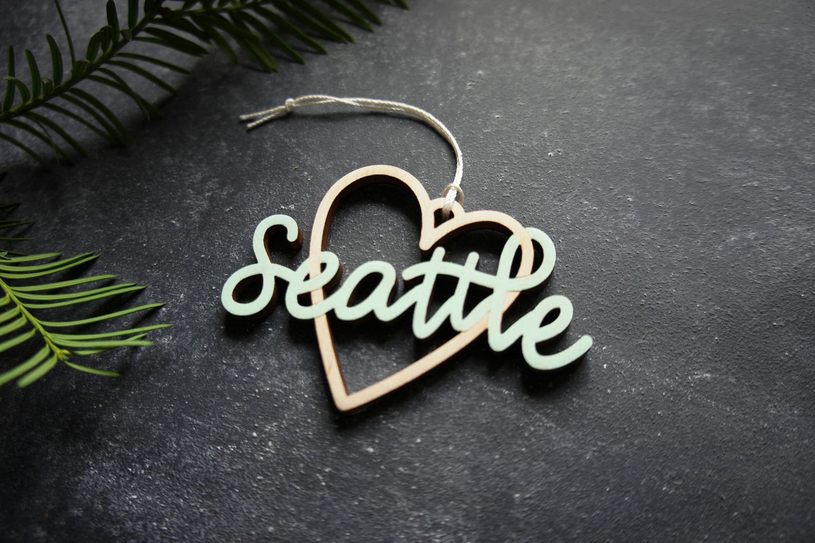 Seattle Heart Christmas Ornament - Choose Your Color! | Christmas ...
