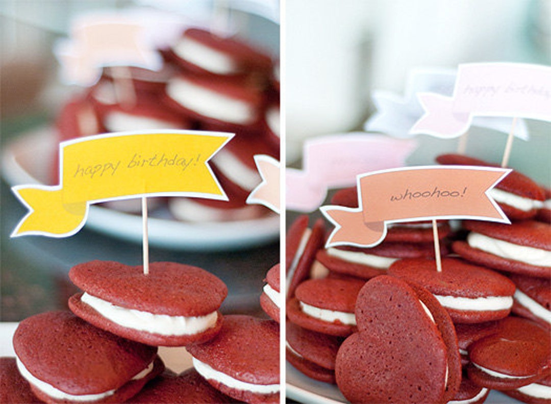 DIY Printable Flags/labels - Custom Colors - Etsy