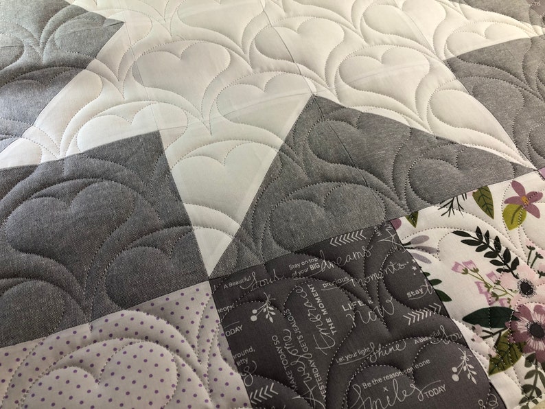 Clam Shell Hearts E2e, Digital Pantograph, Digital Quilting Design - Etsy