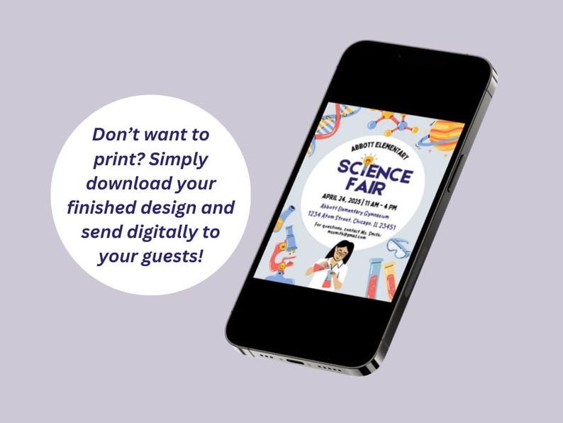 Editable Science Fair Flyer Template Printable School Science Fair ...