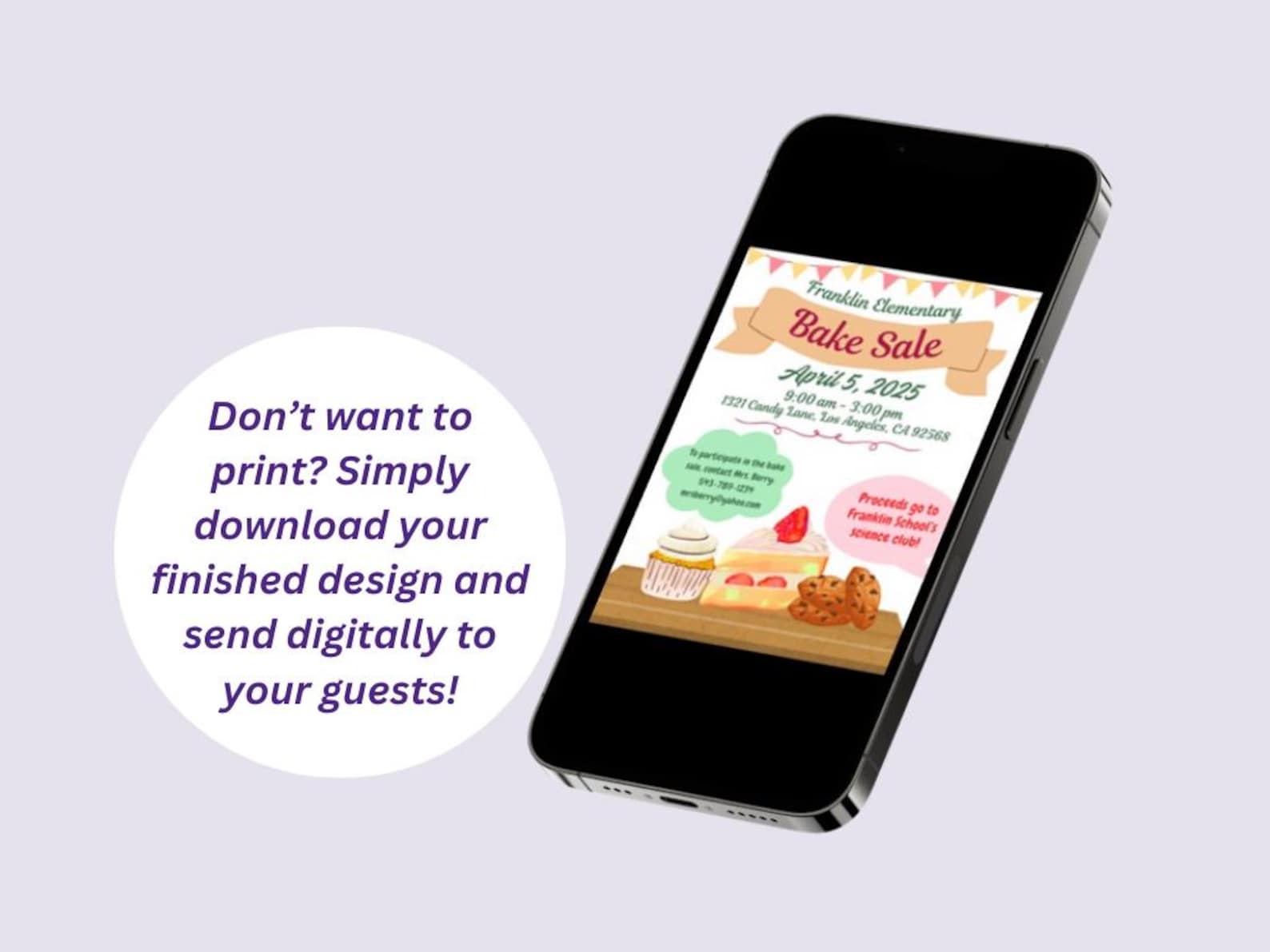 Editable Bake Sale Flyer Printable School Fundraiser Poster Template ...