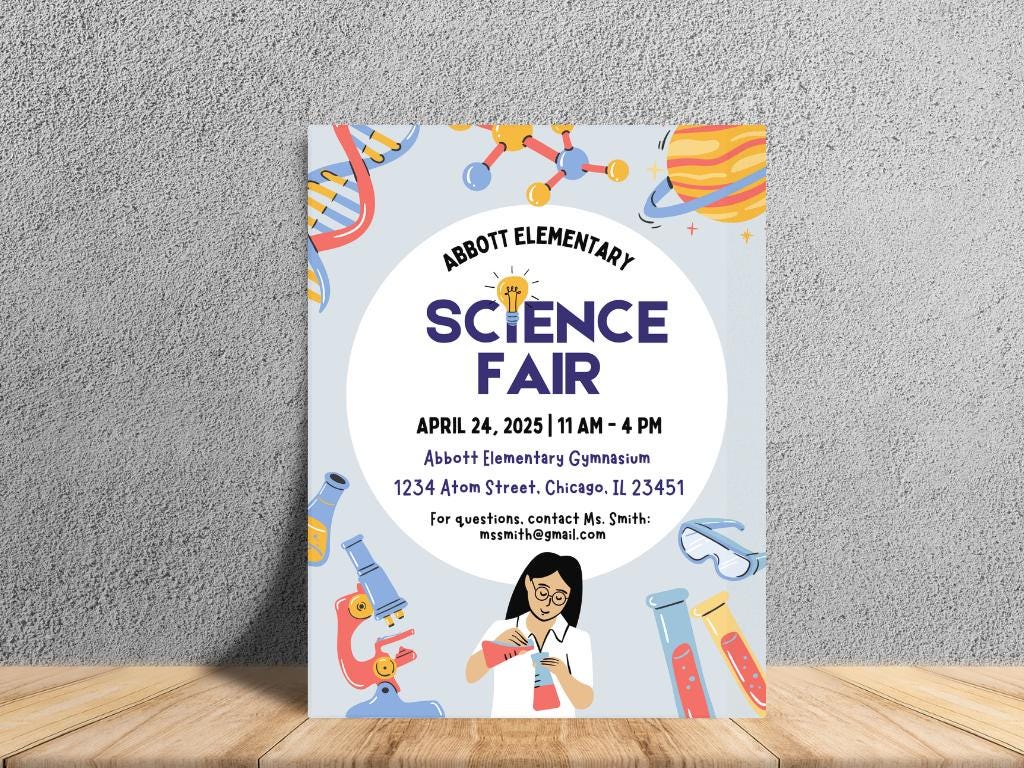 Editable Science Fair Flyer Template Printable School Science Fair ...