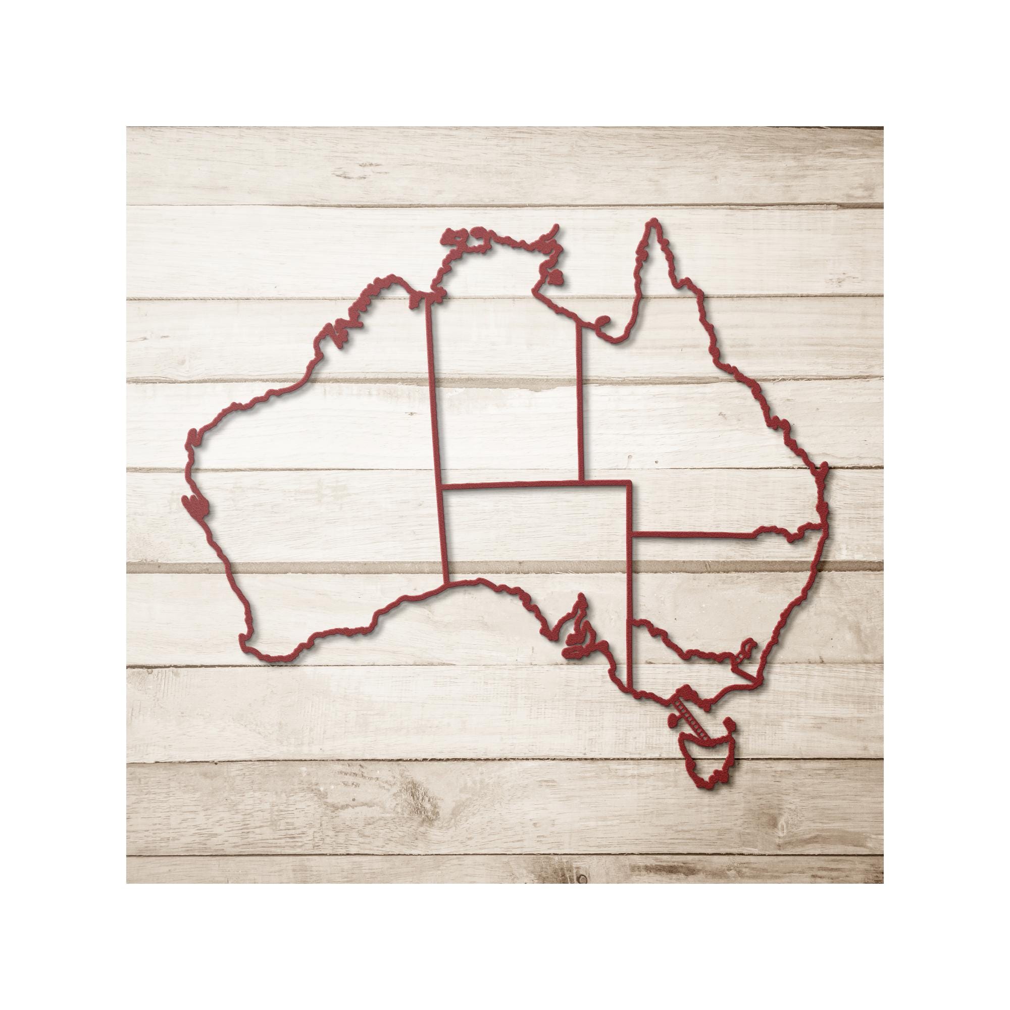 Australia's States- Metal Wall Map - Etsy