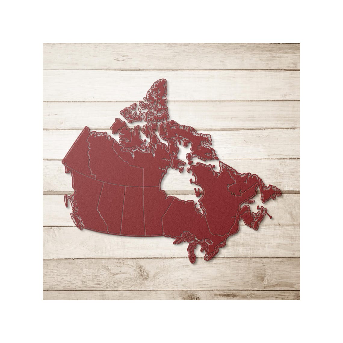 Canada: Its Provinces and Territories (v2.0) - Solid Fill - Metal Wall ...