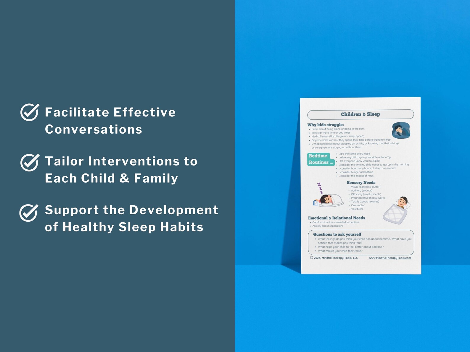 Sleep Help for Children and Families, Family Therapy CBT Worksheets ...