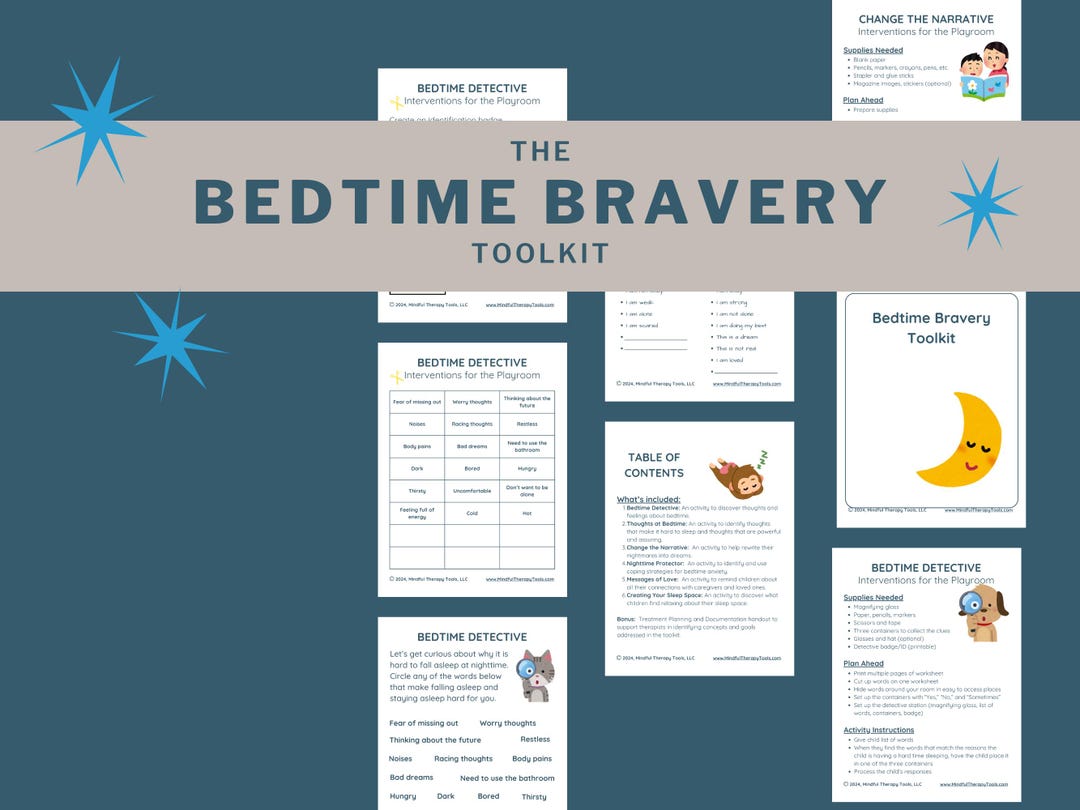 Play Therapy Workbook for Sleep Anxiety | Mental Health Digital ...