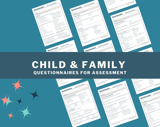 Child and Family Therapy Questionnaires for Assessments | Mental Health ...
