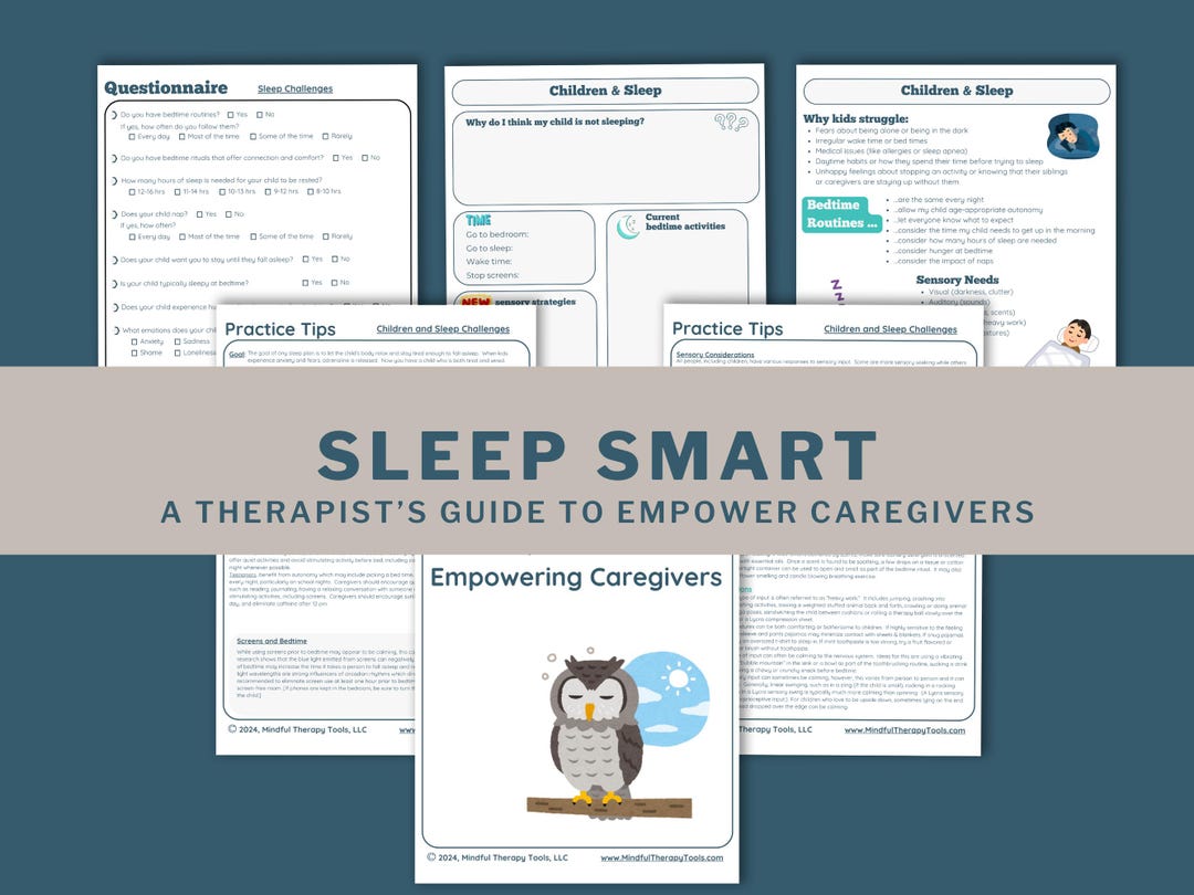 Sleep Help for Children and Families, Family Therapy CBT Worksheets ...