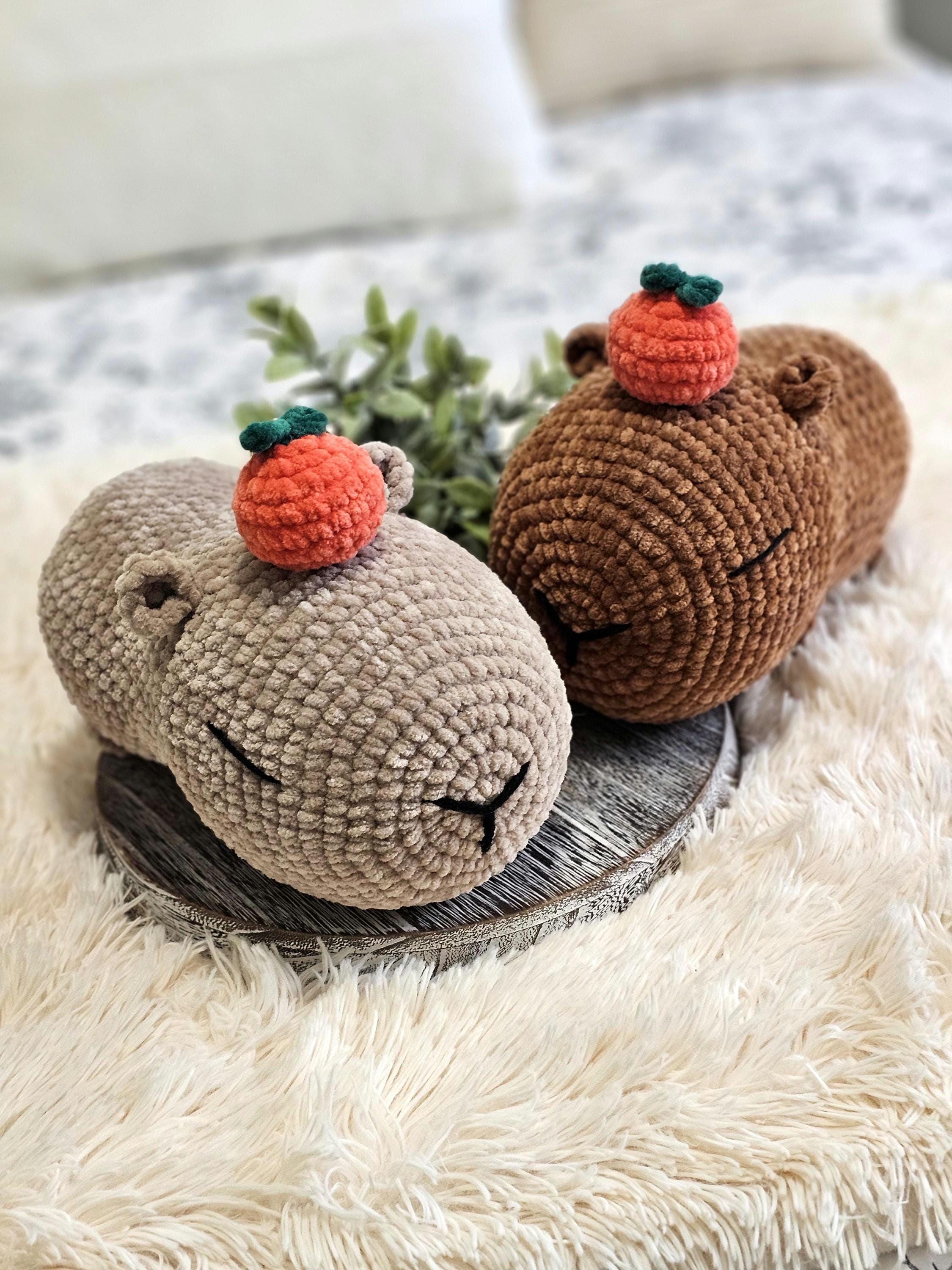 Handmade Crochet Capybara Plush, Large Crochet Capybara, Amigurumi ...