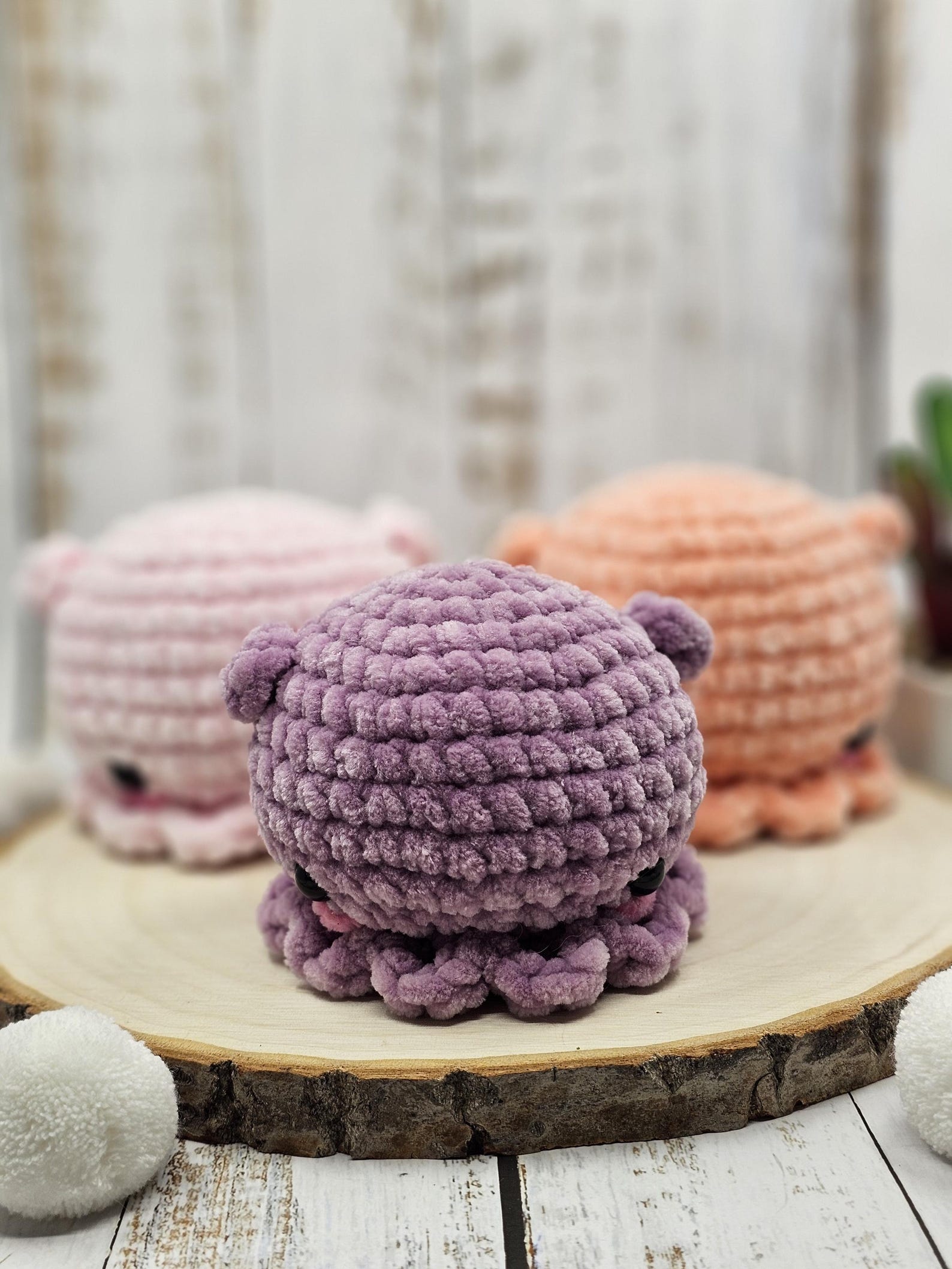 Handmade Crochet Cuddle Fish, Cute Crochet Dumbo Octopus, Crochet ...