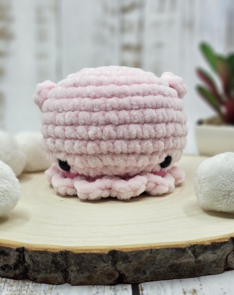 Handmade Crochet Cuddle Fish, Cute Crochet Dumbo Octopus, Crochet ...