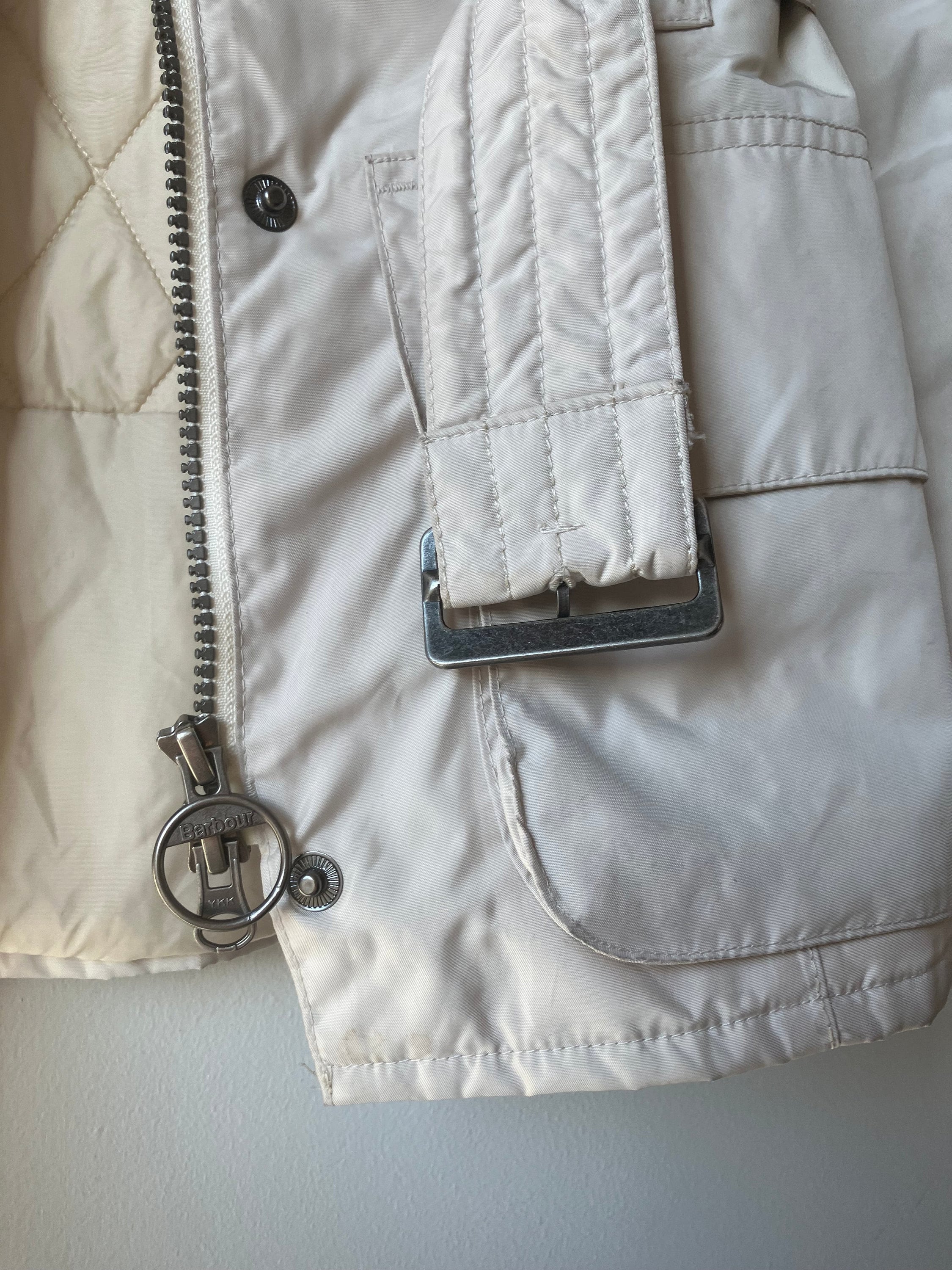 Vintage Barbour Cream Jacket With Quilted Interior - Etsy