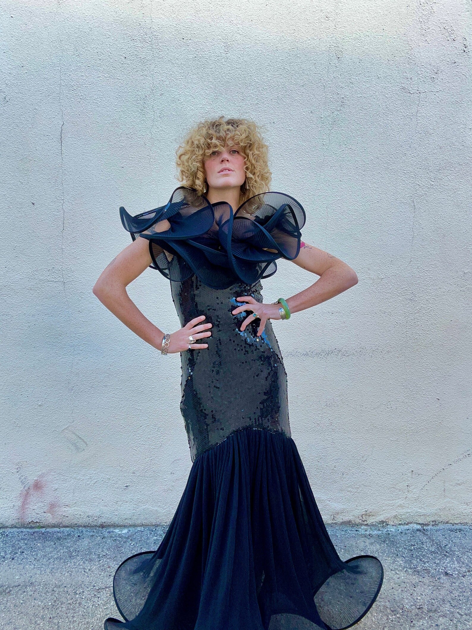 Vintage Lillie Rubin Black Sequin Mermaid Gown With Stunning Swirls - Etsy