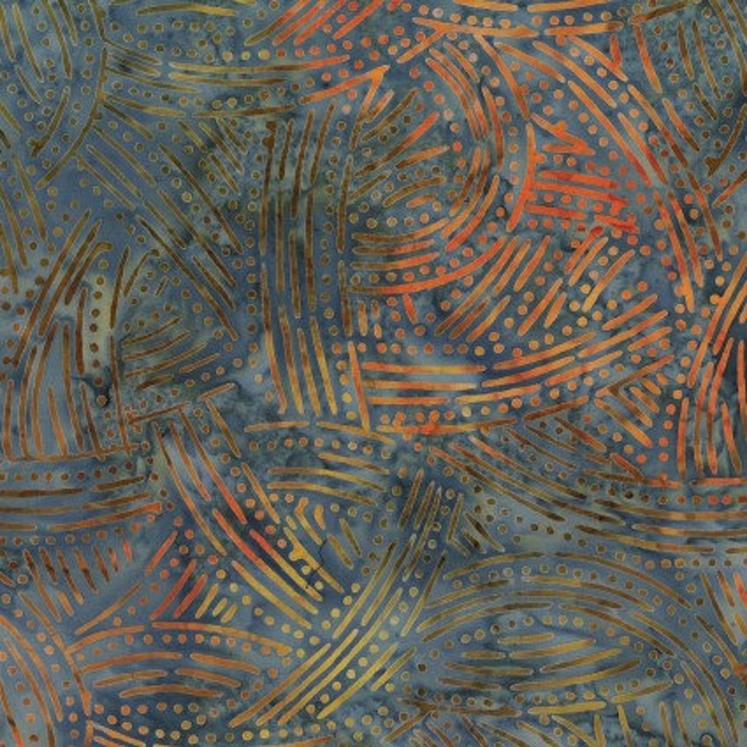 Sandy Isle Bali Batik, Benertex Bali Batiks, Pathways Denim-multi - Etsy