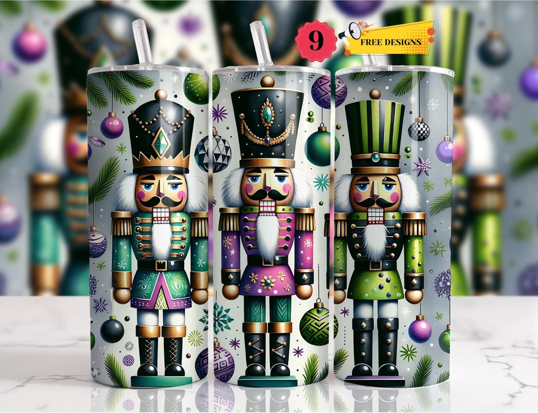 Nutcracker Tumbler Wrap, Christmas Nutcracker 20oz Skinny Sublimation ...