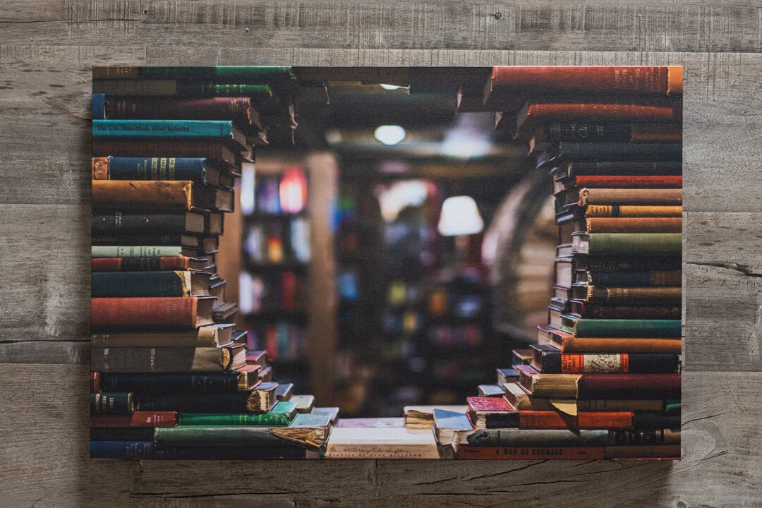 Gallery Wrap Canvas of Books - Book Store Canvas Print - Library ...