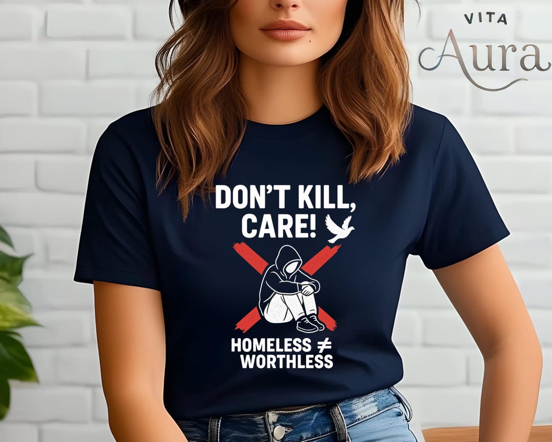 Compassion Over Cruelty Tee: Anti-violence Graphic, Homeless Support ...