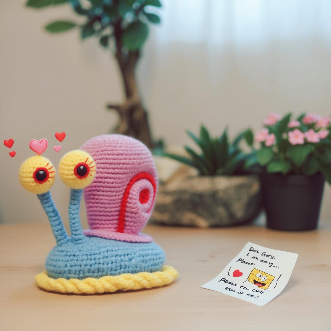 Knitting Pattern – Gary Snails Crochet Plush | Amigurumi PDF Tutorial ...