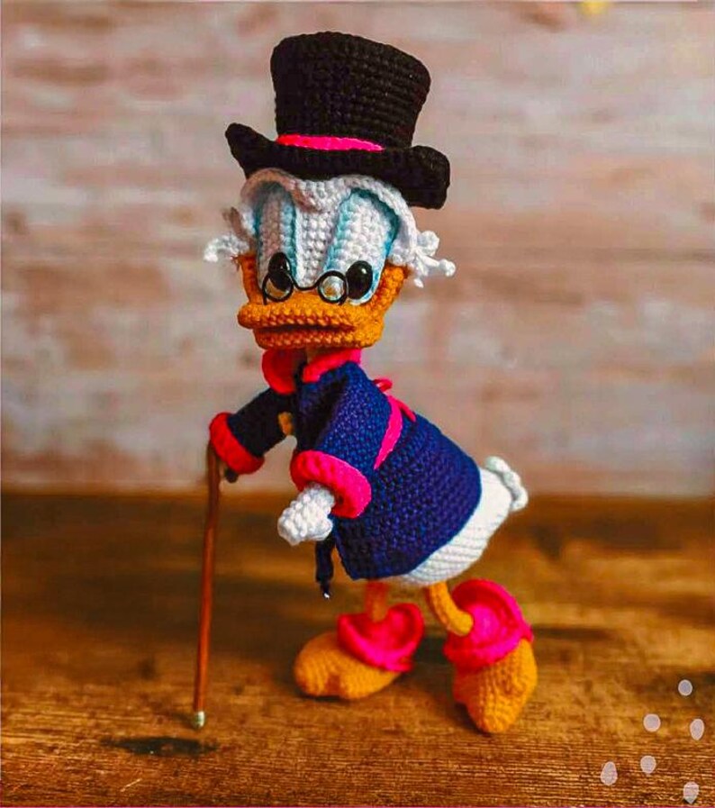 Knitting Pattern Crochet Plush Scrooge Mcduck, Rich Duck Amigurumi PDF ...