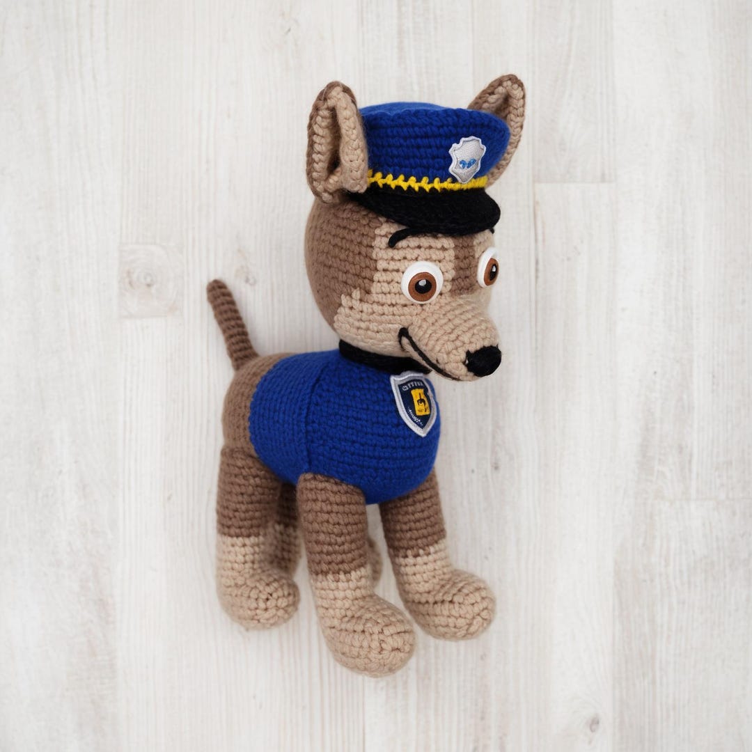 Knitting Pattern Chase Paw Patrol Amigurumi, Crochet, PDF Instruction ...
