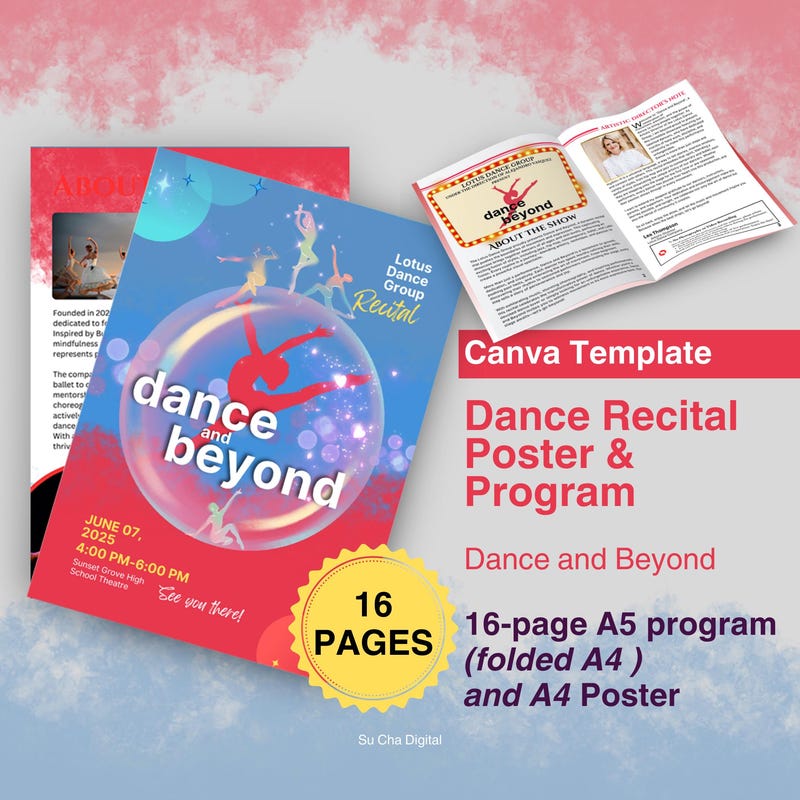 Playbill Ad Template - Etsy