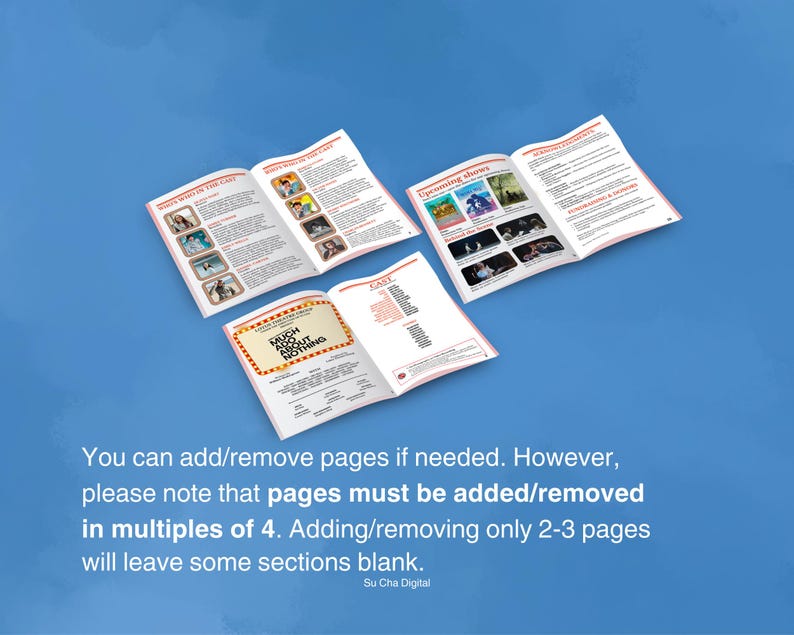 Canva Theatre Program Template| Much Ado About Nothing Poster - Etsy