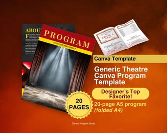 Editable Canva Program/playbill Booklet Template - Etsy