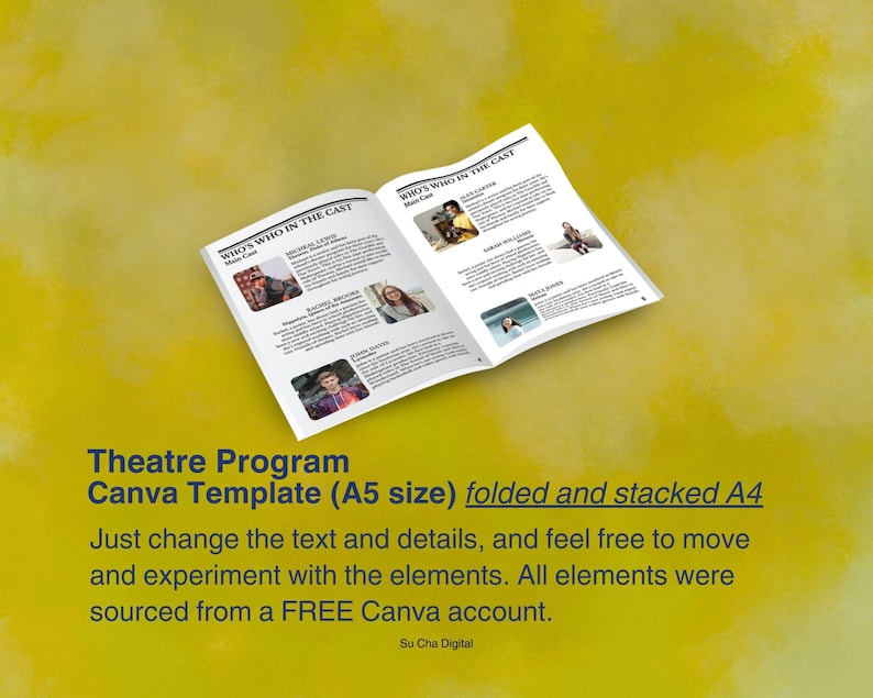 Theatre Program Canva Template With FREE “A Midsummer Night’s Dream ...