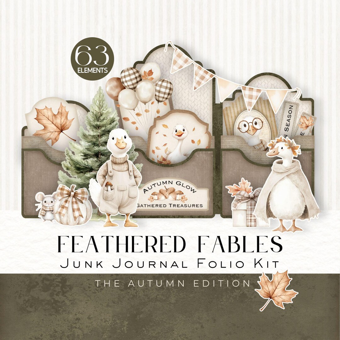 Feathered Fables – the Autumn Edition | Junk Journal Folio Kit With ...