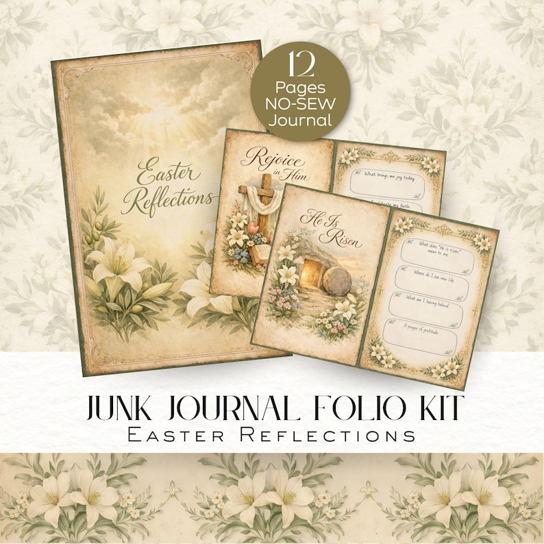 Easter Reflection Journal Kit Printable | Christian Lent Devotional ...