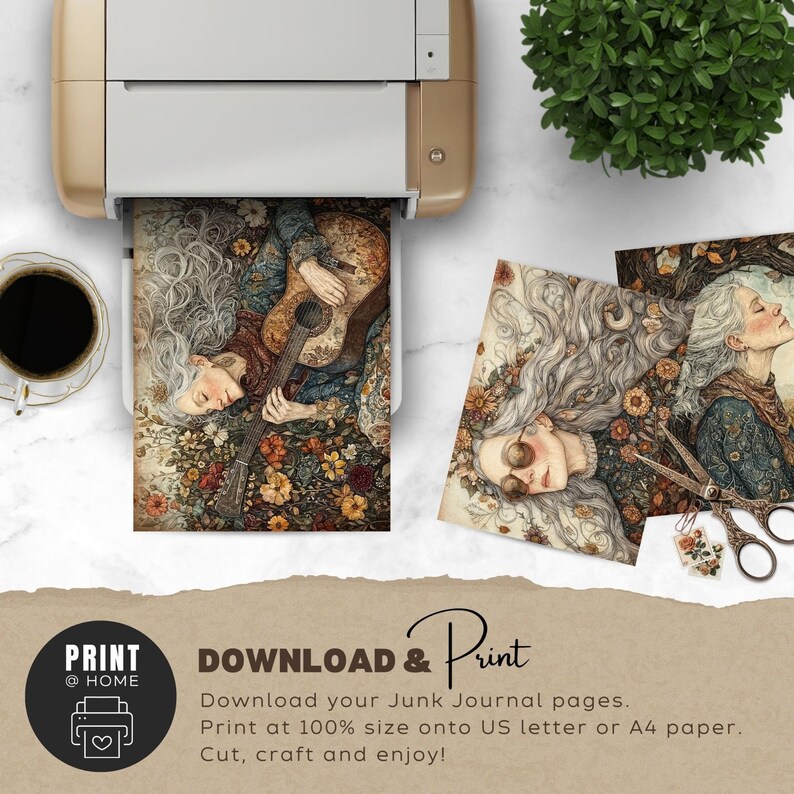 Vintage Bohemian Junk Journal Kit Volume 2 Digital Download Hippie ...