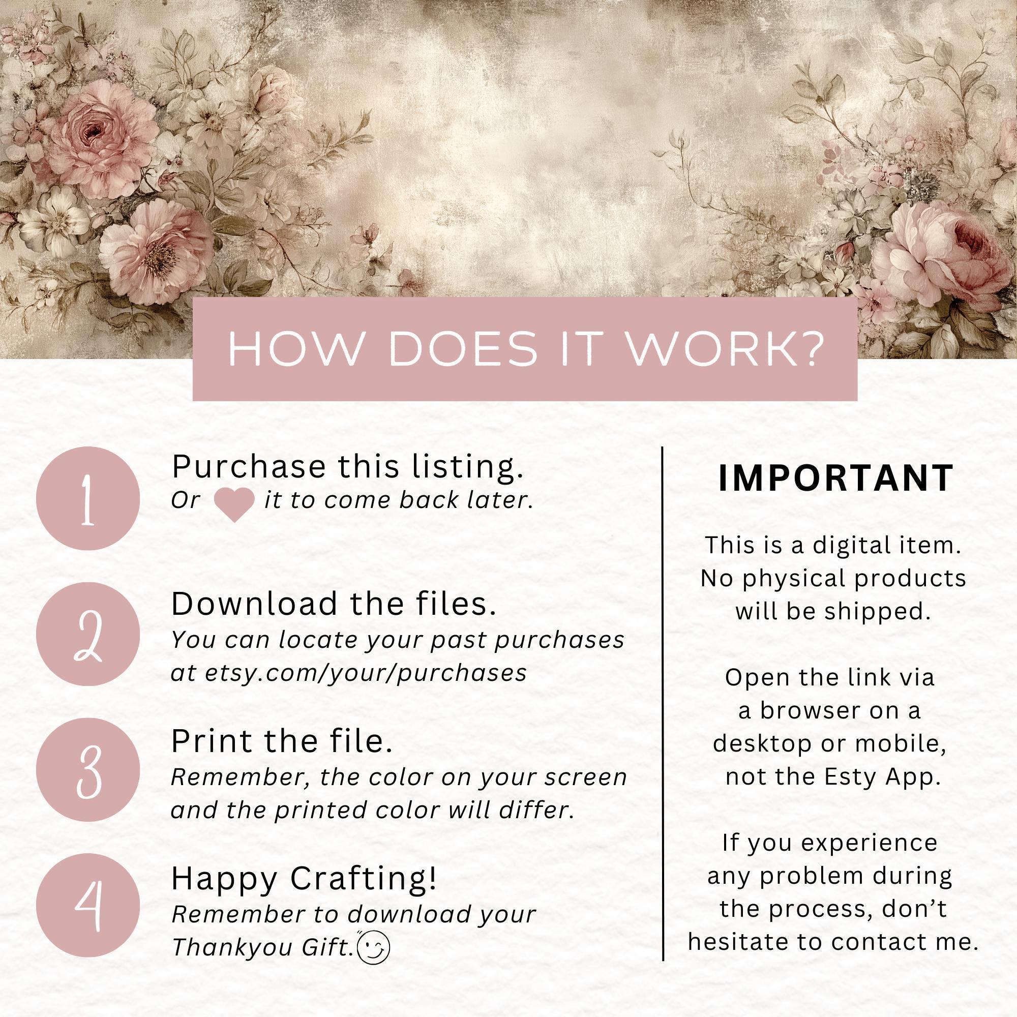 Shabby Chic Hidden Paperclip Kit - Junk Journal Ephemera, Printable ...