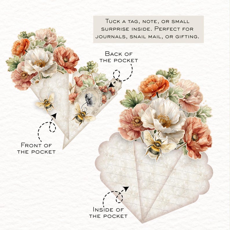 Wildhearted Poppies Pocket Posy™ – Printable Loaded Tag Gift Card ...