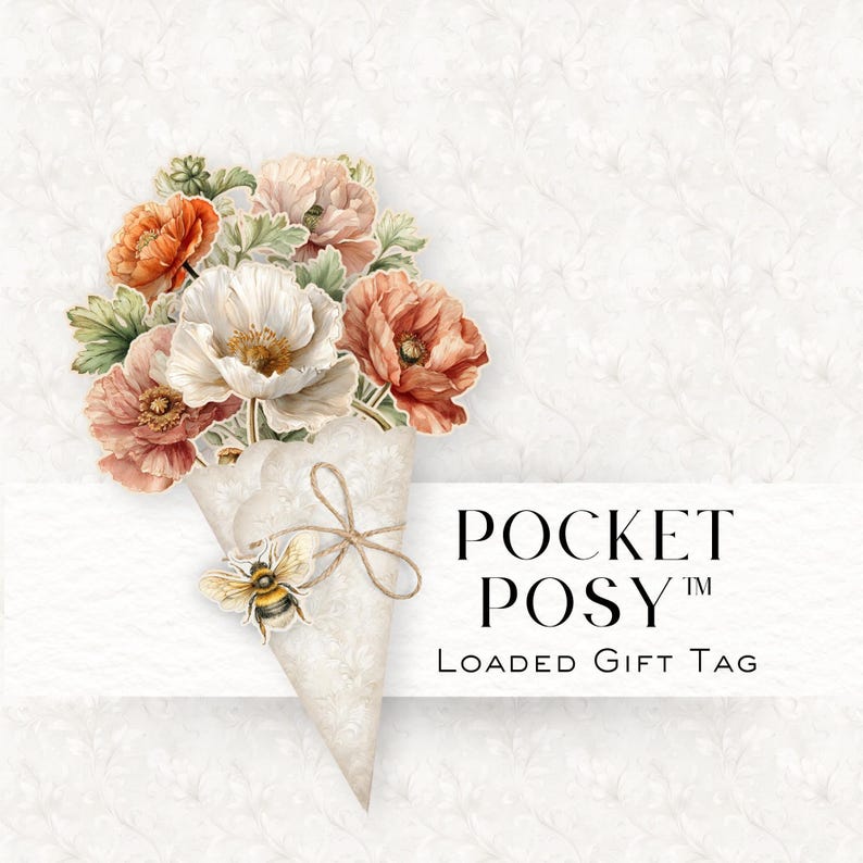 Wildhearted Poppies Pocket Posy™ – Printable Loaded Tag Gift Card ...