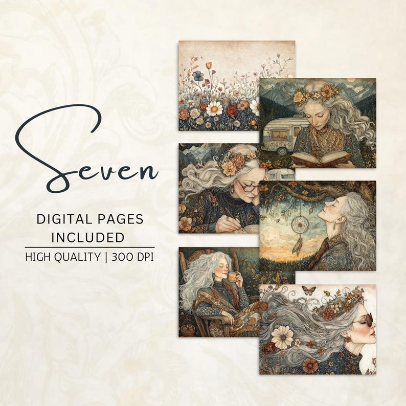 Vintage Bohemian Junk Journal Kit Volume 2 Digital Download Hippie ...