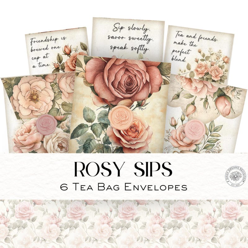 Flower Tea Bag Envelopes - Etsy