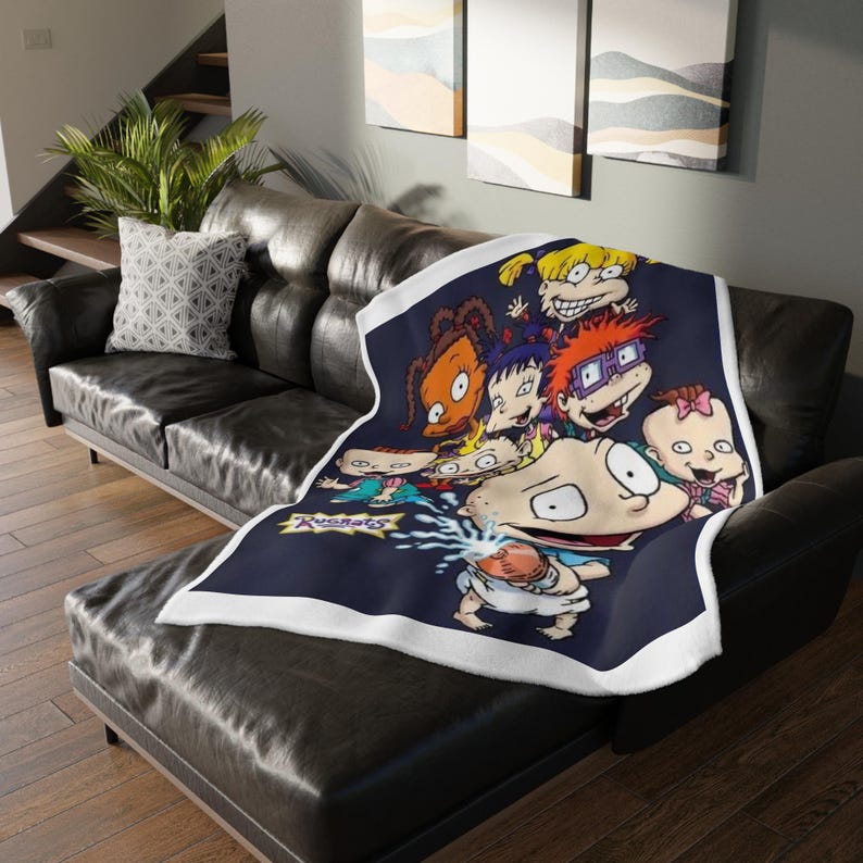 Double-sided 90s Cartoon Blanket Rugrats & Classic 90s Cartoons on the ...