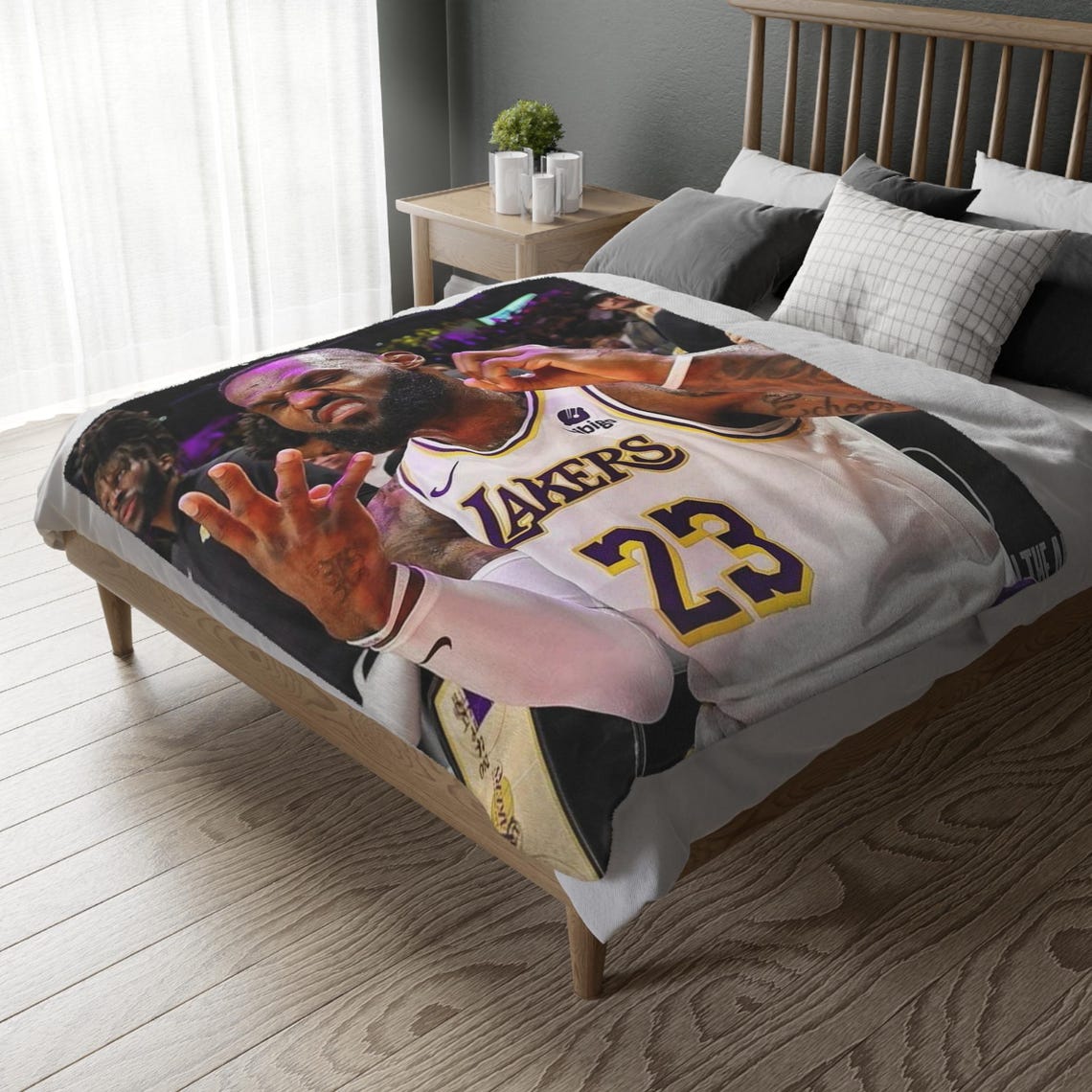 Reversible Lebron James Blanket Basketball Legend Throw NBA Fan Blanket ...