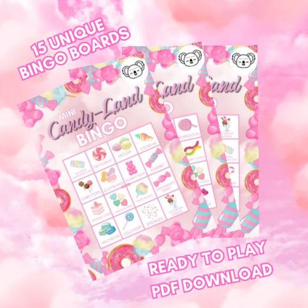 Candy-land Themed Bingo Game - Etsy