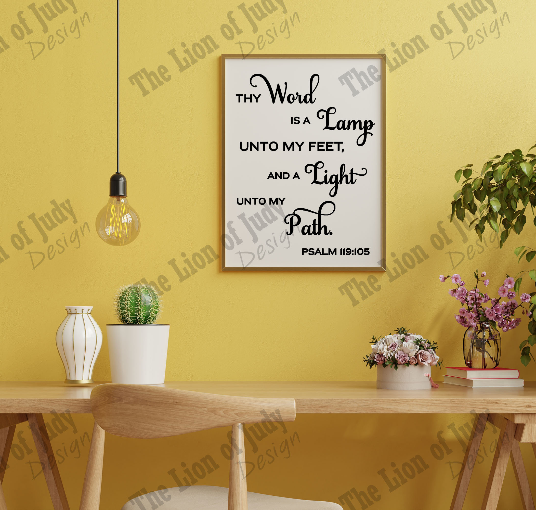 Psalm 119:105 KJV Bible Verse Art "thy Word is a Lamp Unto My Feet" SVG ...