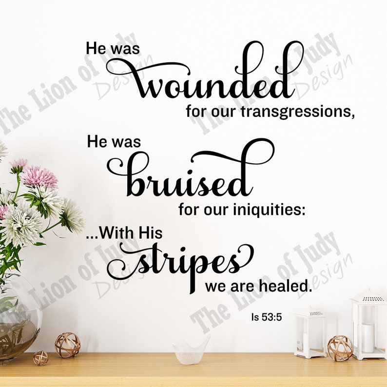 Isaiah 53:5 Bible Verse SVG Digital Download “with His Stripes, We Are ...